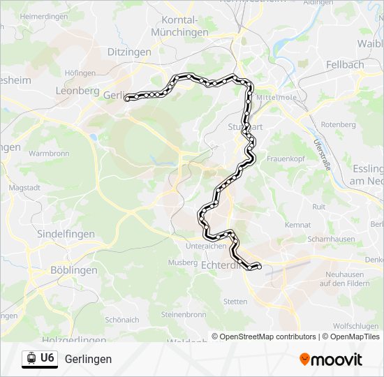 u6 Route: Fahrpläne, Haltestellen & Karten - Gerlingen (Aktualisiert)