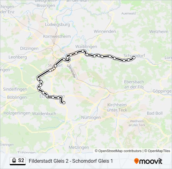 s2 Route: Schedules, Stops & Maps - Schorndorf (Updated)