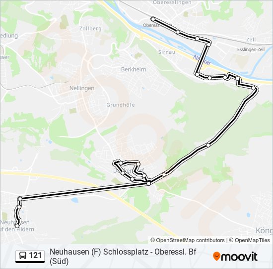 121 Route: Schedules, Stops & Maps - Oberessl. Bahnhof (Süd) (Updated)