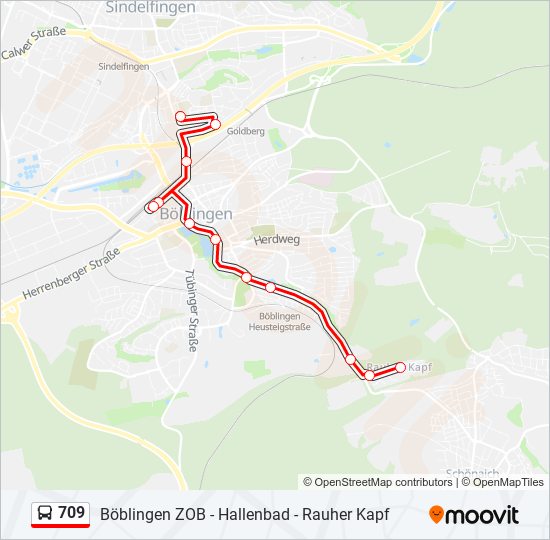 709 Route: Schedules, Stops & Maps - Böblingen Rauher Kapf (Updated)