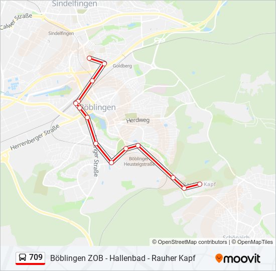 709 Route: Schedules, Stops & Maps - Böblingen Rauher Kapf (Updated)