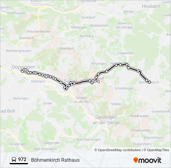 972 Route: Fahrpläne, Haltestellen & Karten - Böhmenkirch Rathaus ...