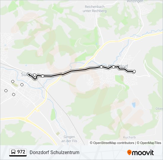 972 Route: Schedules, Stops & Maps - Donzdorf Schulzentrum (Updated)