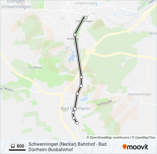 800 Route: Schedules, Stops & Maps - Bad Dürrheim Busbahnhof (Updated)