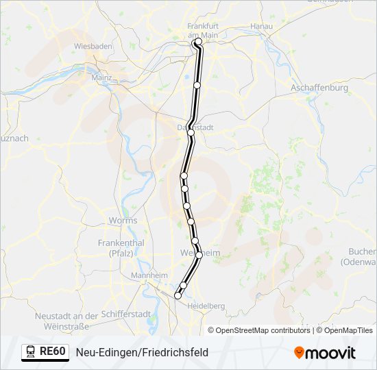 re60 Route: Schedules, Stops & Maps - Neu-Edingen/Friedrichsfeld (Updated)