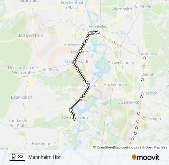 s3 Route: Schedules, Stops & Maps - Mannheim Hbf (Updated)