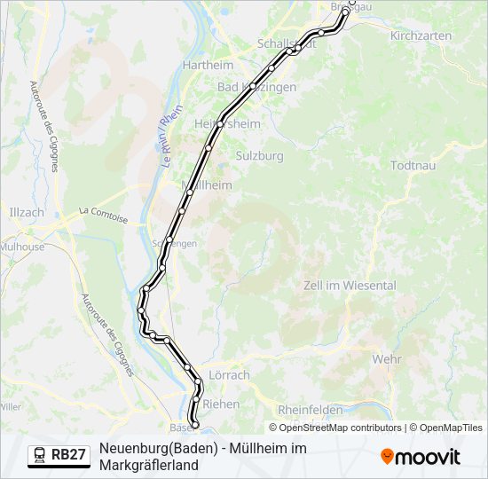 rb27 Route: Fahrpläne, Haltestellen & Karten - Basel Bad Bf (Aktualisiert)