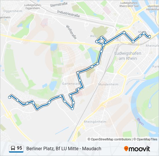 95 Route: Schedules, Stops & Maps - Maudach (Updated)