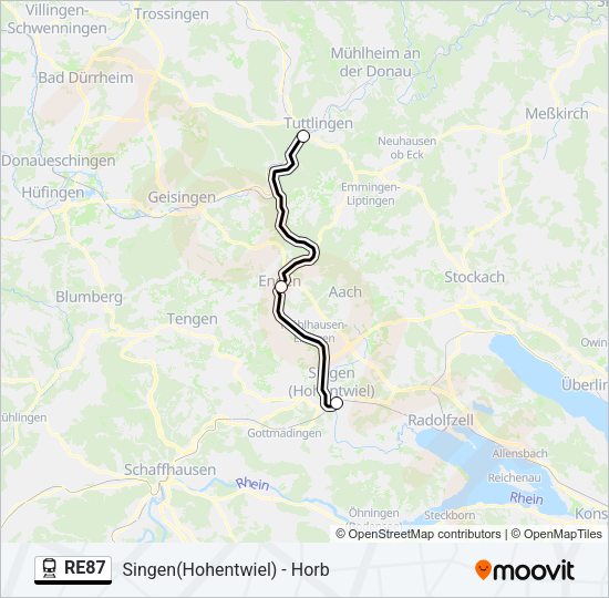 re87 Route: Schedules, Stops & Maps - Tuttlingen (Updated)