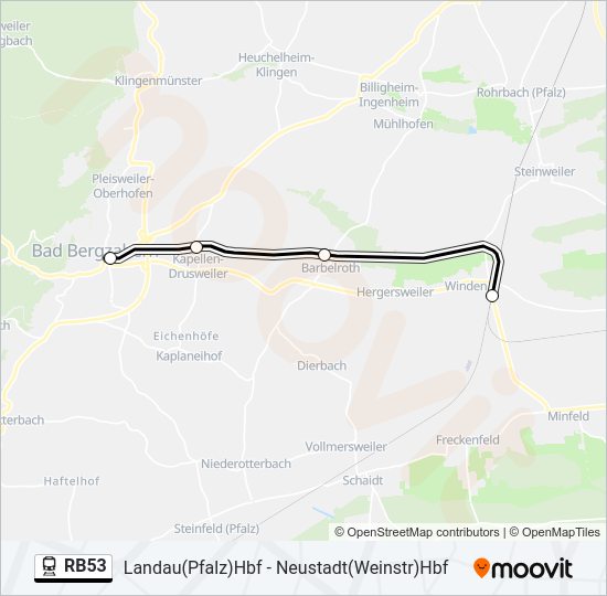 rb53 Route: Fahrpläne, Haltestellen & Karten - Winden(Pfalz) (Aktualisiert)