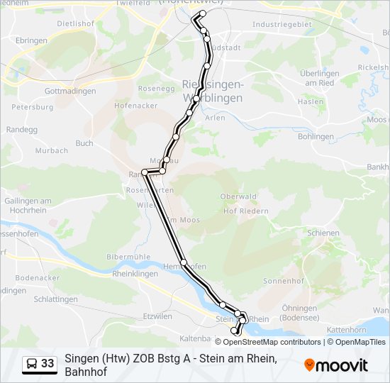 33 Route: Schedules, Stops & Maps - Singen (Htw) Zob (Updated)