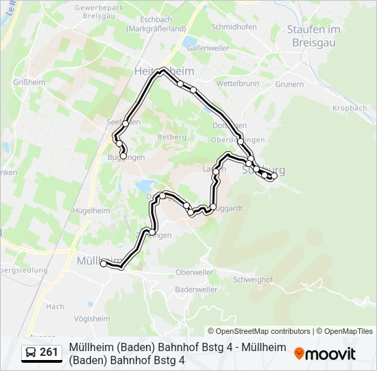 261 Route: Schedules, Stops & Maps - Müllheim Goethestraße (Updated)