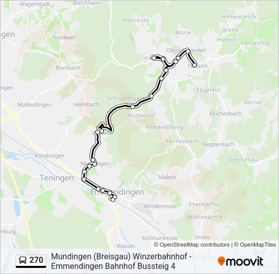 270 Route: Schedules, Stops & Maps - Freiamt Kurhaus/Badstraße (Updated)