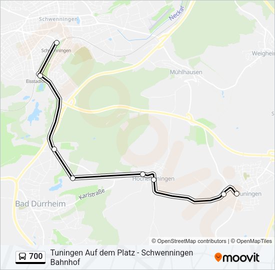 700 Route: Schedules, Stops & Maps - Tuningen Dengenstraße (Updated)