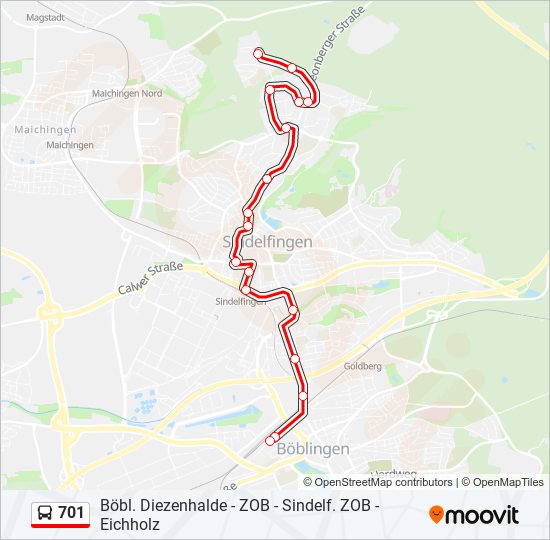 701 Route: Schedules, Stops & Maps - Böblingen Zob (Updated)