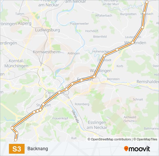 s3 Route: Fahrpläne, Haltestellen & Karten - Backnang (Aktualisiert)