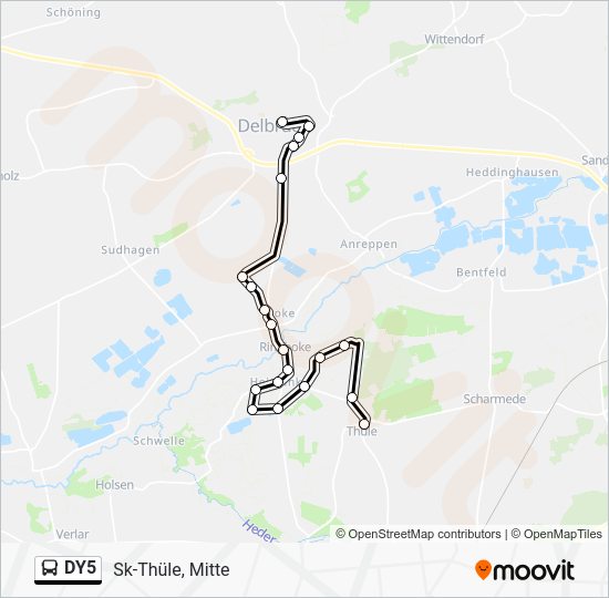DY5 Route: Schedules, Stops & Maps - Sk-Thüle, Mitte (Updated)
