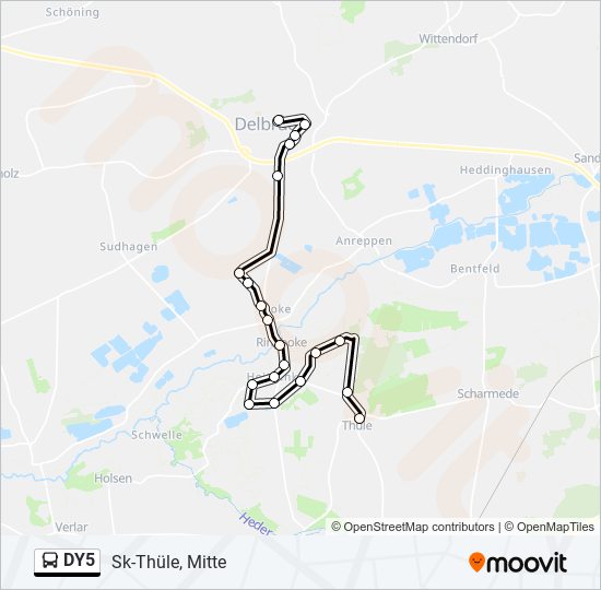 dy5 Route: Schedules, Stops & Maps - Sk-Thüle, Mitte (Updated)