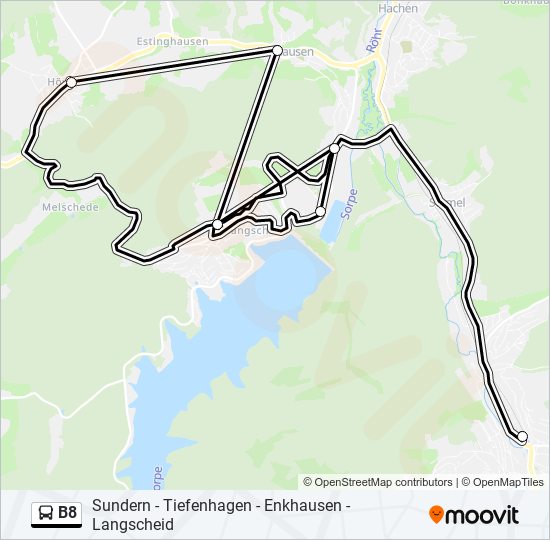 b8 Route: Schedules, Stops & Maps - Langscheid, GS Langscheid (Updated)