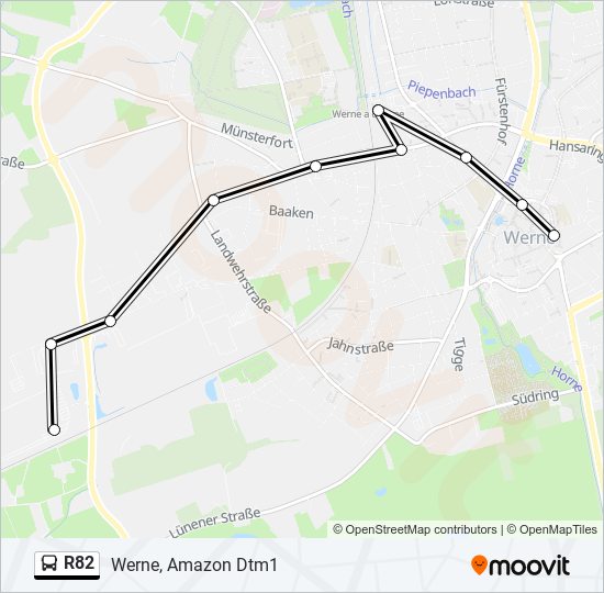 r82 Route: Schedules, Stops & Maps - Werne, Amazon Dtm1 (Updated)