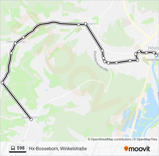 598 Route: Schedules, Stops & Maps - Hx-Bosseborn, Winkelstraße (Updated)