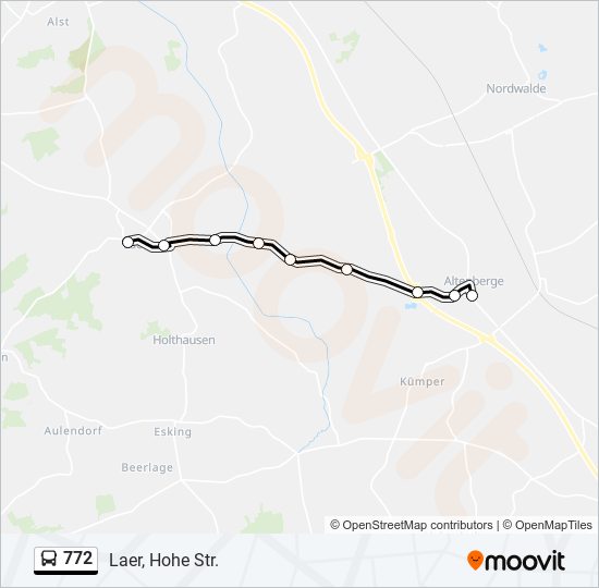772 Route: Schedules, Stops & Maps - Laer, Hohe Str. (Updated)