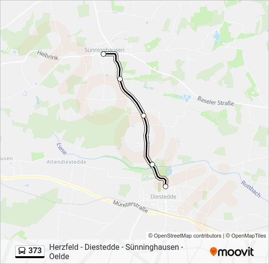 373 Route: Schedules, Stops & Maps - Sünninghausen, Dorfplatz (Updated)