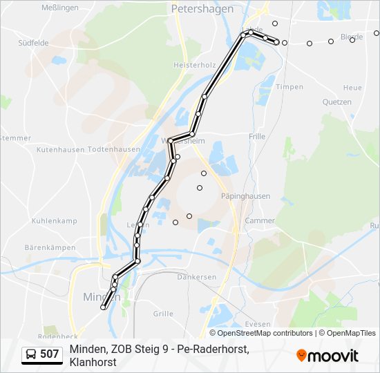 507 Route: Schedules, Stops & Maps - Zob Minden (Updated)