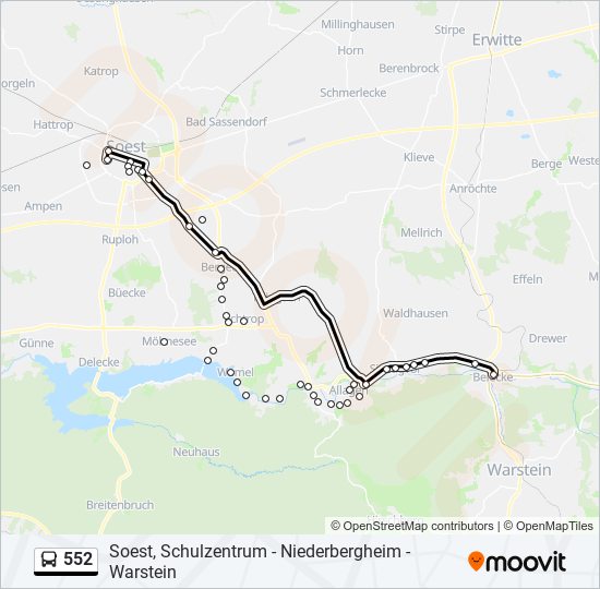 552 Route: Schedules, Stops & Maps - Belecke, Busbahnhof B (Updated)