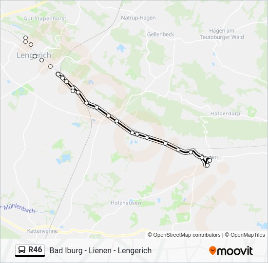 R46 Route: Schedules, Stops & Maps - Lienen, Rathaus (Updated)