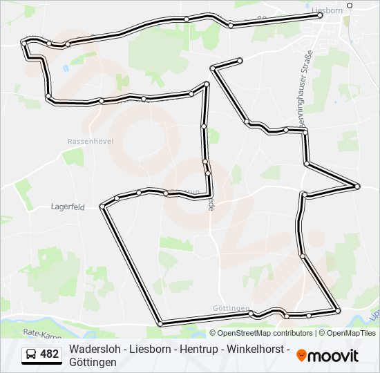 482 Route: Schedules, Stops & Maps - Hentrup, Freitag (Updated)
