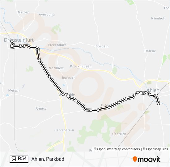 R54 Route: Fahrpläne, Haltestellen & Karten - Ahlen, Parkbad (Aktualisiert)