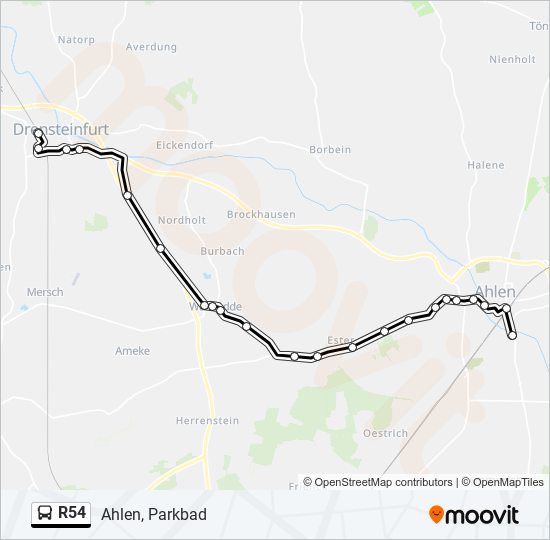 r54 Route: Fahrpläne, Haltestellen & Karten - Ahlen, Parkbad (Aktualisiert)