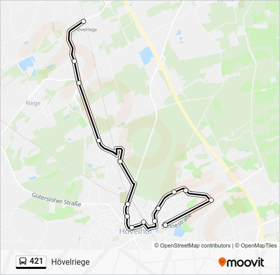 421 Route: Schedules, Stops & Maps - Hövelriege (Updated)
