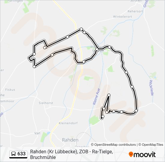 633 Route: Schedules, Stops & Maps - Wehe Kirche (Updated)
