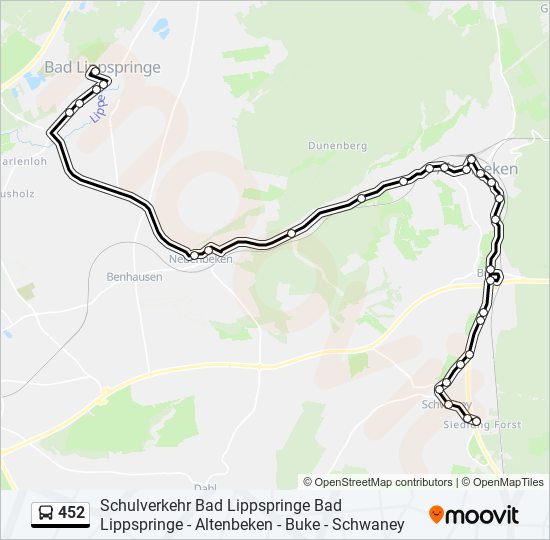 452 Route: Schedules, Stops & Maps - Ab-Schwaney, Osningstraße (Updated)