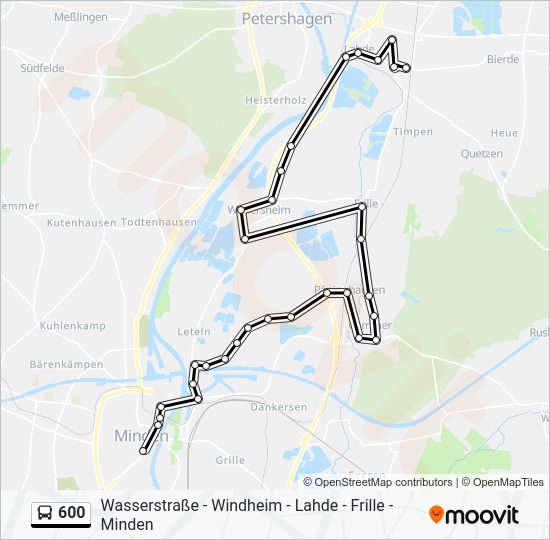 600 Route: Schedules, Stops & Maps - Pe-Lahde, Bahnhof (Updated)