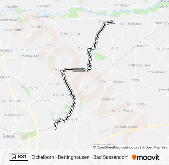 bs1 Route: Schedules, Stops & Maps - Eickelborn Klinik (Updated)