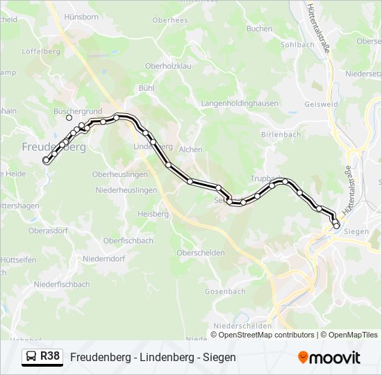 r38 Route: Schedules, Stops & Maps - Freudenberg Mórer Platz Bstg 2 ...