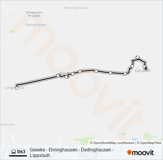 r63 Route: Schedules, Stops & Maps - Langeneicke (Updated)