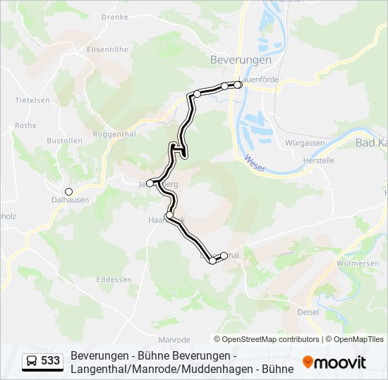 533 Route: Schedules, Stops & Maps - Trb-Langenthal, Mitte (Updated)