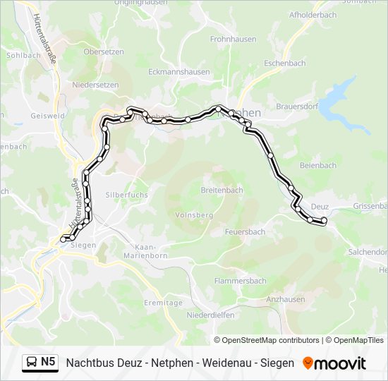 n5 Route: Schedules, Stops & Maps - Siegen Zob Bstg A (Updated)