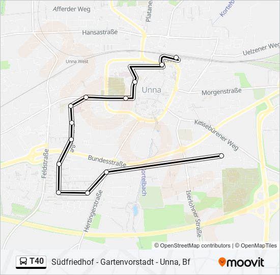 t40 Route: Schedules, Stops & Maps - Unna, Südfriedhof (Updated)