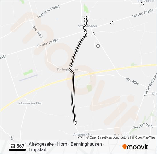 567 Route: Schedules, Stops & Maps - Schmerlecke, Stilleckenstraße ...