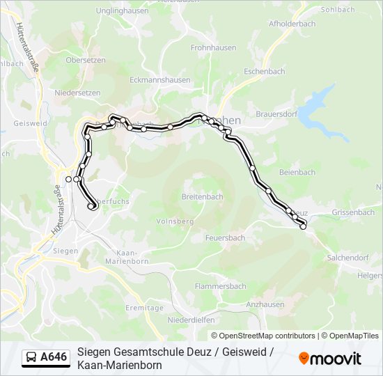 a646 Route: Schedules, Stops & Maps - Deuz Ortsmitte (Updated)