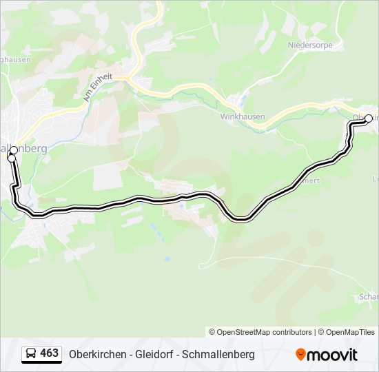 463 Route: Schedules, Stops & Maps - Schmallenberg, Habbel (Updated)