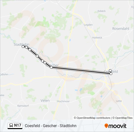 n17 Route: Schedules, Stops & Maps - Stadtlohn, Busbahnhof Bstg A1 ...