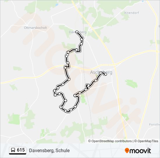 615 Route: Schedules, Stops & Maps - Davensberg, Schule (Updated)