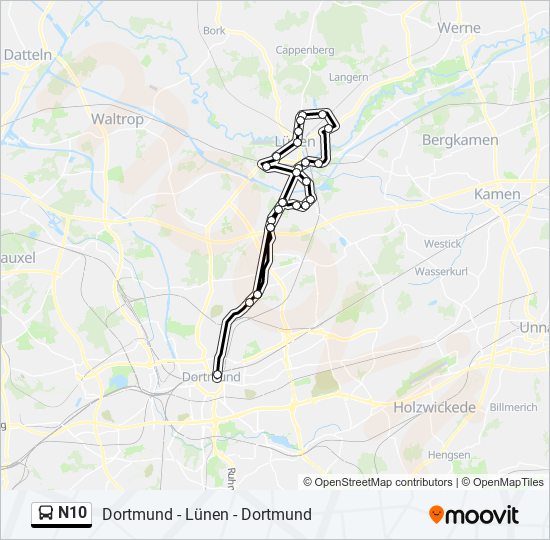 n10 Route: Schedules, Stops & Maps - Eving, Schulte Rödding (Updated)