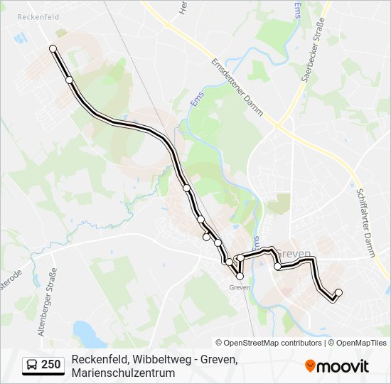 250 Route: Schedules, Stops & Maps - Greven, Marienschulzentrum (Updated)